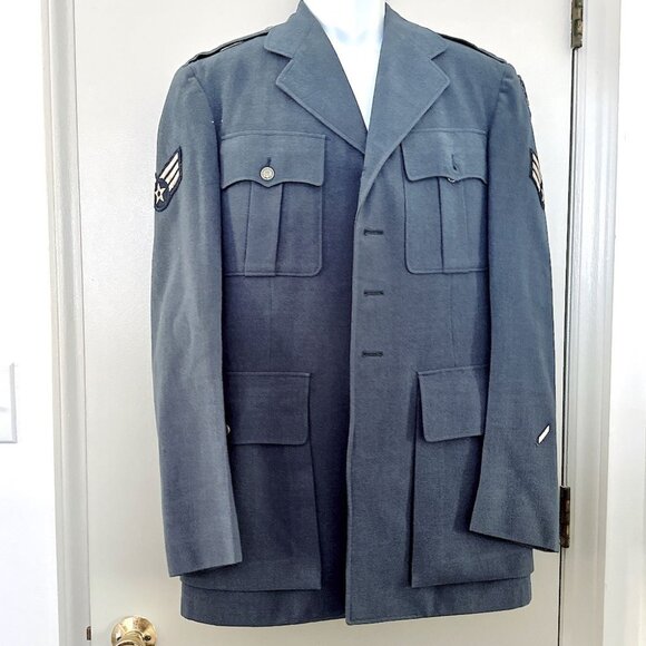 Jackets & Coats | Vintage Wwii Blue Dragon Air Force Dress Jacket 38l ...